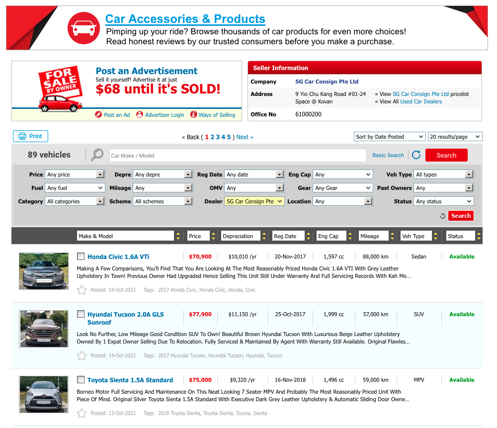 Sgcarconsign SG Car Mart